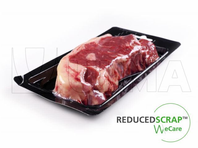 Скин-упаковка мяса на термоформере — ULMA Packaging